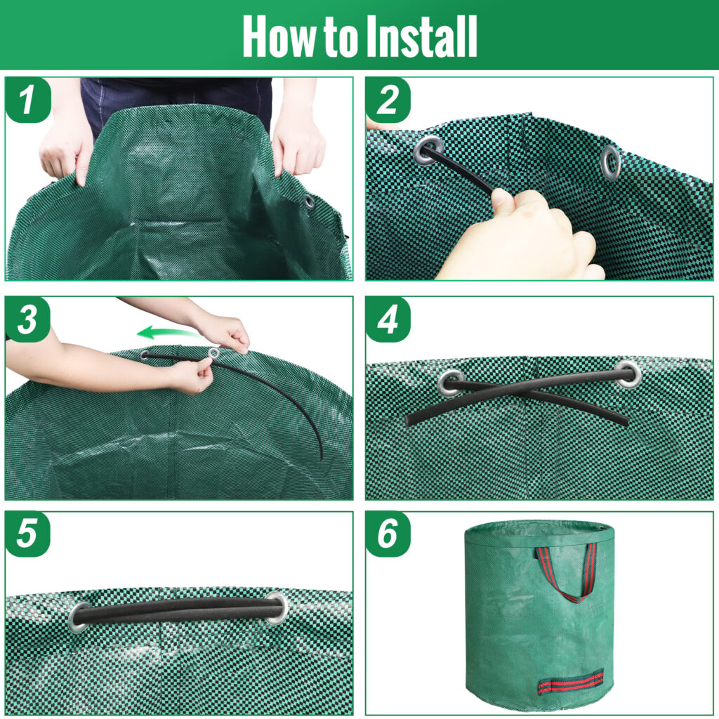 Garden Waste Bags 2PCS 120L 200L 300L 500L Heavy Duty Dumpy Bags ...